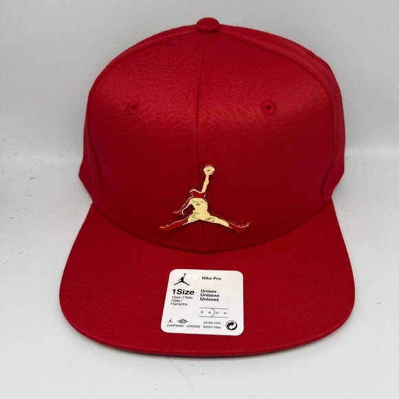 Jordan | Accessories | Air Jordan Red Golden Jumpman Hat Snapback Cap Men | Poshmark